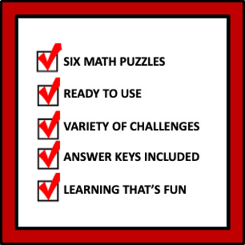 Math Puzzles for Early Finishers: Set 1 | Made By Teachers