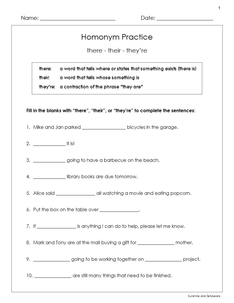 50 Homonyms on 50 Worksheets! -Sound-Alike Words - Grades 3-4 - Which ...