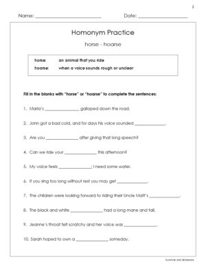 50 Homonyms on 50 Worksheets! -Sound-Alike Words - Grades 3-4 - Which ...