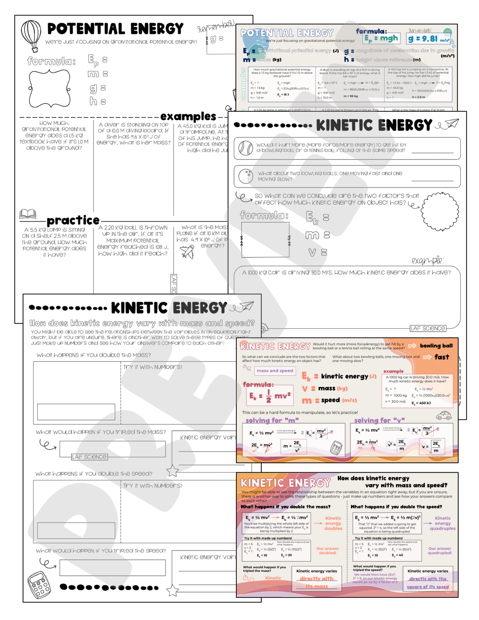 Physics Unit Pack (Alberta Science 10 Curriculum) | Made By Teachers