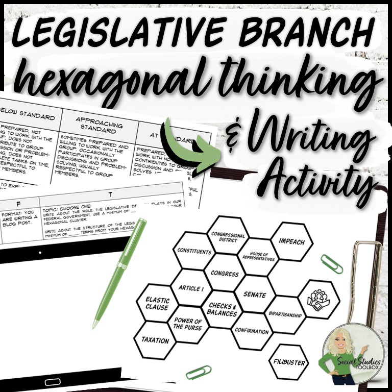 Legislative Branch Hexagonal Thinking Activity (Paper) | Made By Teachers