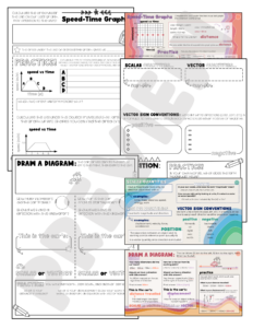Kinematics Chapter (Student Notes, Teacher Key, Slides) | Made By Teachers