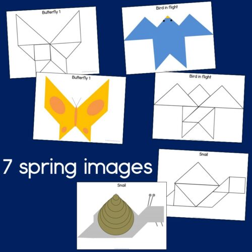 Spring Tangram Puzzles Printable | 2D Shapes Math Center | Tangrams ...