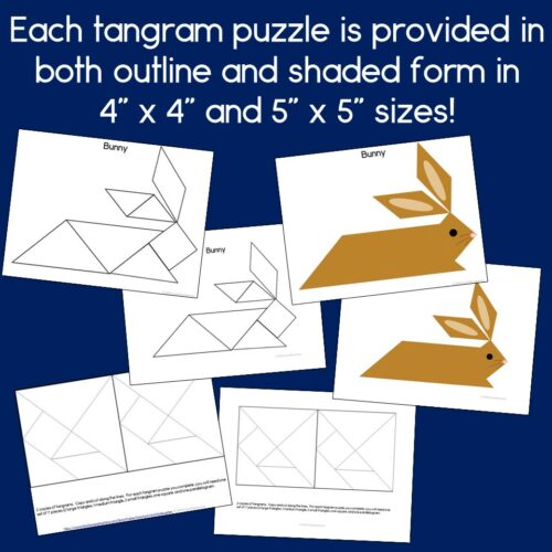 Spring Tangram Puzzles Printable | 2D Shapes Math Center | Tangrams ...