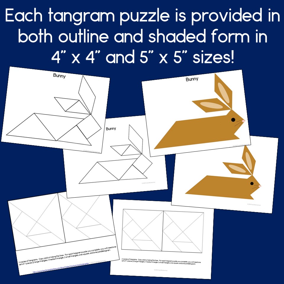Spring Tangram Puzzles Printable | 2D Shapes Math Center | Tangrams ...
