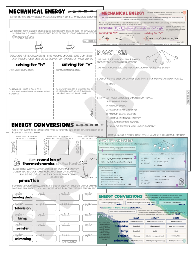 Energy Chapter (Student Notes, Teacher Key, Slides) | Made By Teachers