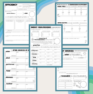 Energy Sources, Conversions, and Efficiency (Notes and Practice) | Made ...