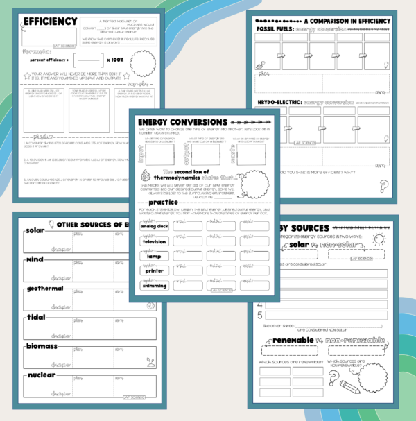 Energy Sources, Conversions, and Efficiency (Notes and Practice) | Made ...