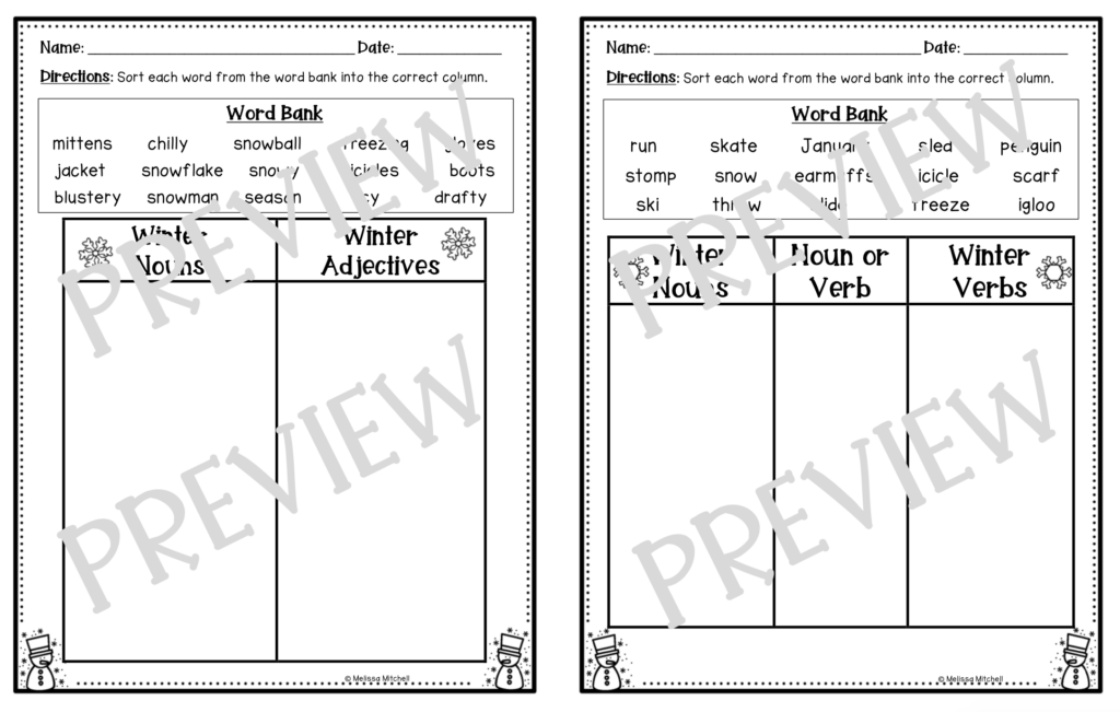 Crossword Puzzles, Word Searches, and Word Sorts for Winter ELA | Made ...