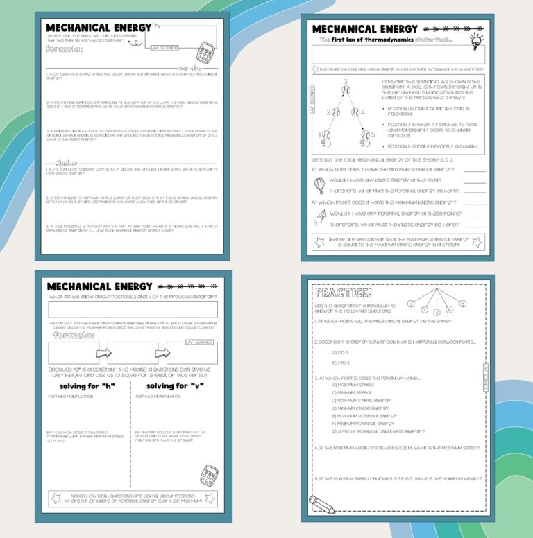 Mechanical Energy (Notes and Practice) | Made By Teachers