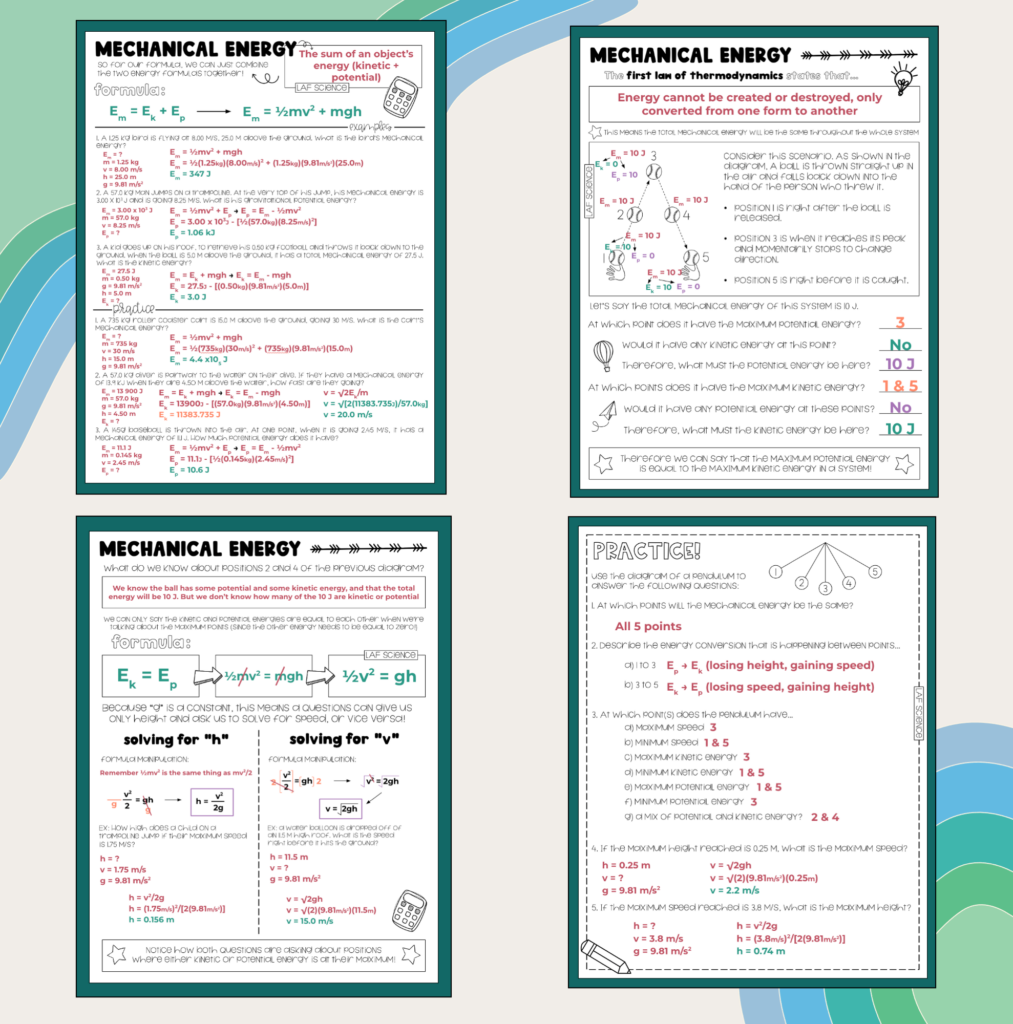 Mechanical Energy (Notes and Practice) | Made By Teachers