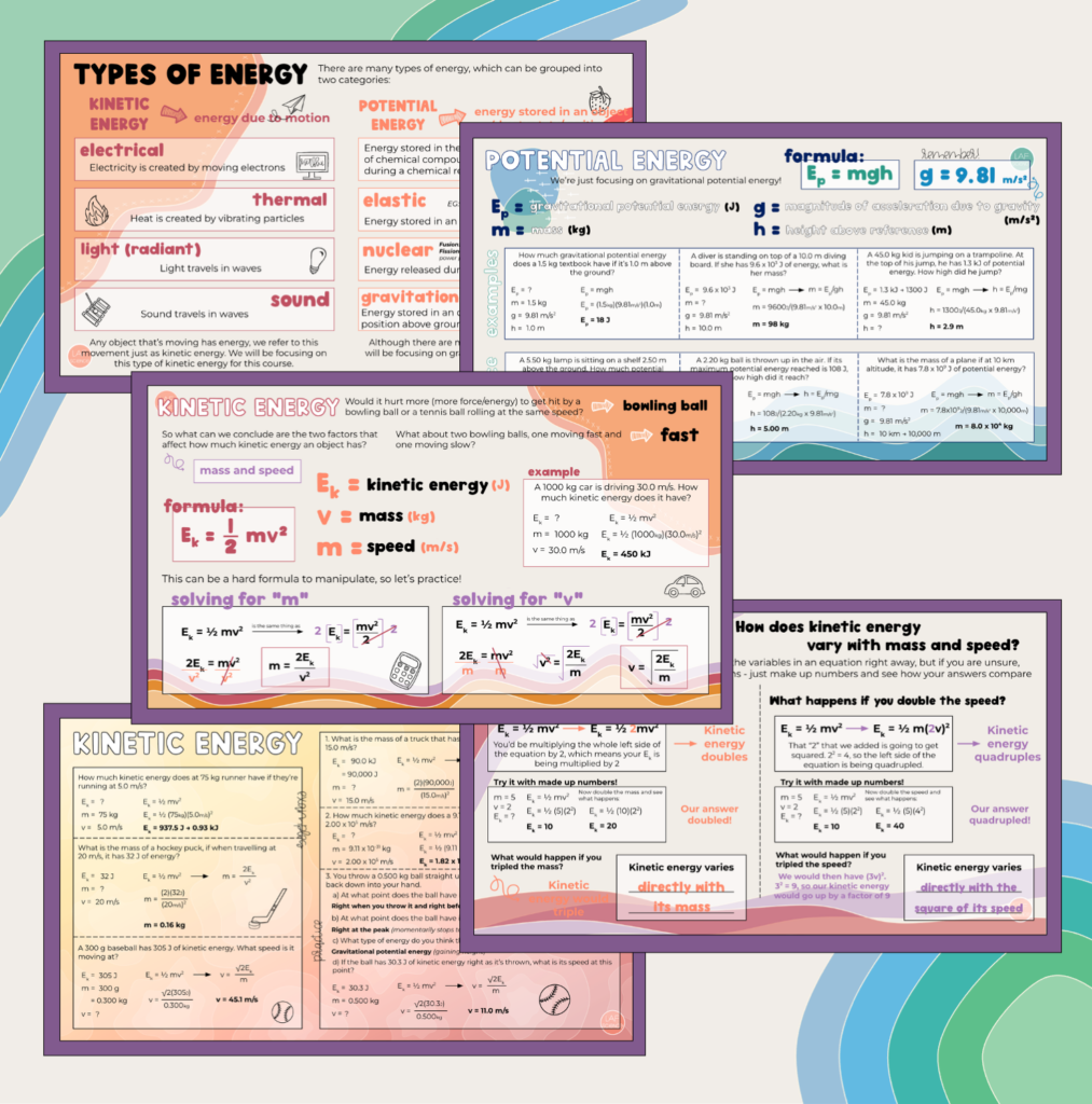 Potential and Kinetic Energy (Notes and Practice) | Made By Teachers