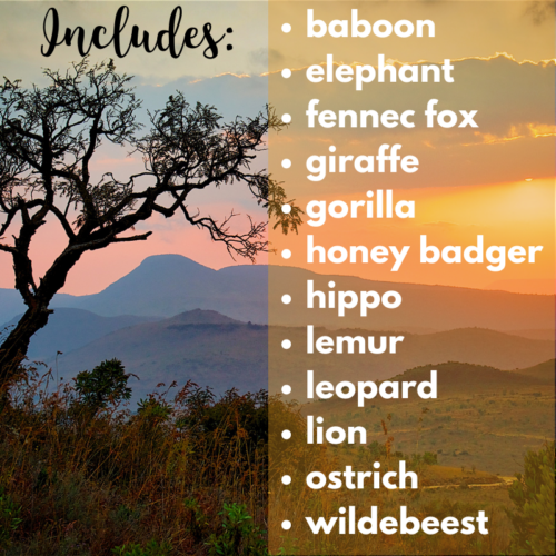 African Animal facts Read Write Color activity BUNDLE | Made By Teachers