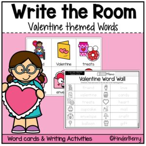 Valentine Write the Room + Sentence Writing Activity | February | Made ...