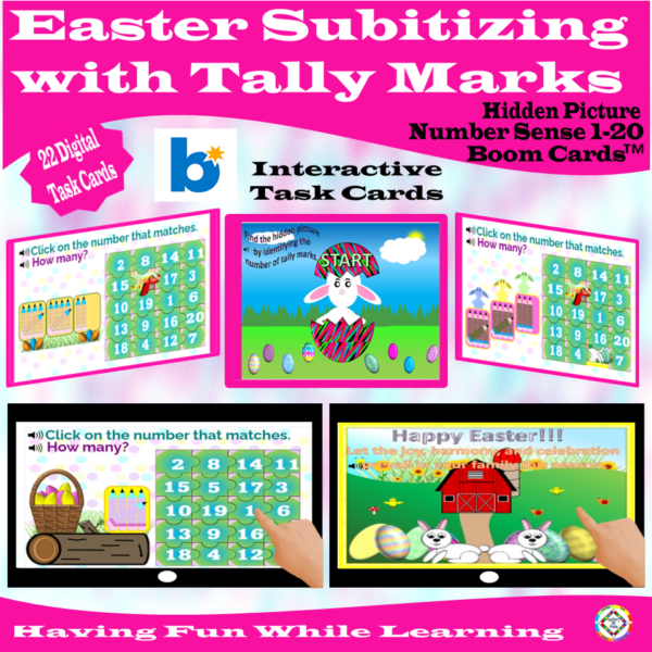 Easter Subitizing with Tally Marks Hidden Picture Number Sense 1-20 ...