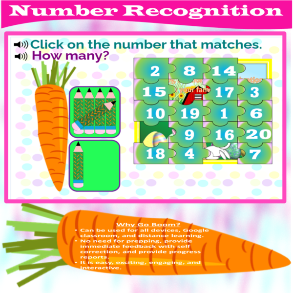 Easter Subitizing with Tally Marks Hidden Picture Number Sense 1-20 ...