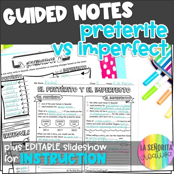 Spanish Preterite vs Imperfect Guided Notes and Slideshow | Made By ...