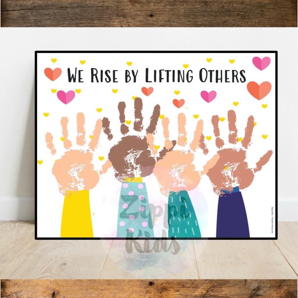 Kindness Handprint Craft Activities, Kindness week art project Keepsake ...