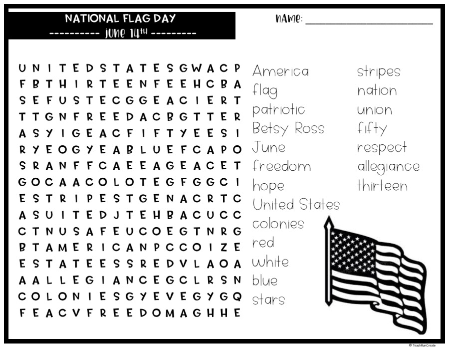 June Word Search Puzzles | Made By Teachers