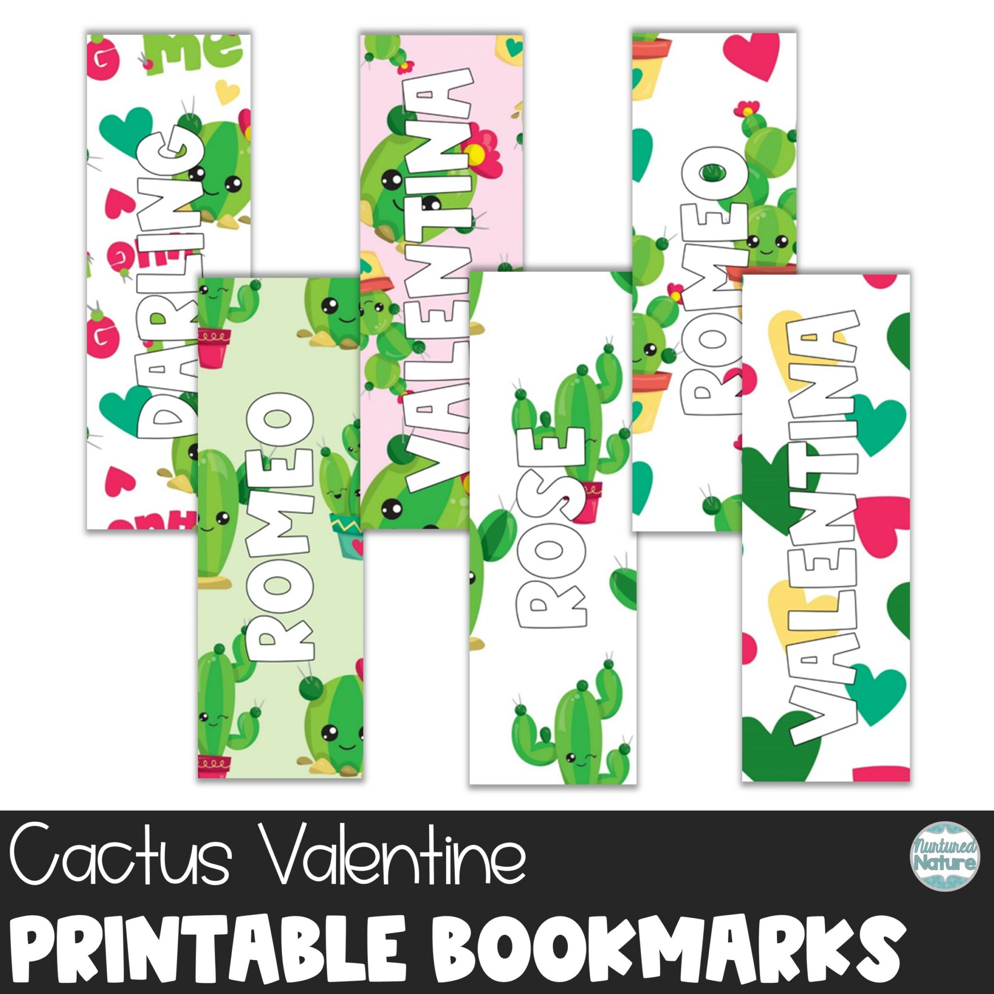 Cactus Valentine’s Day Bookmarks - Printable Cards for Students | Made ...