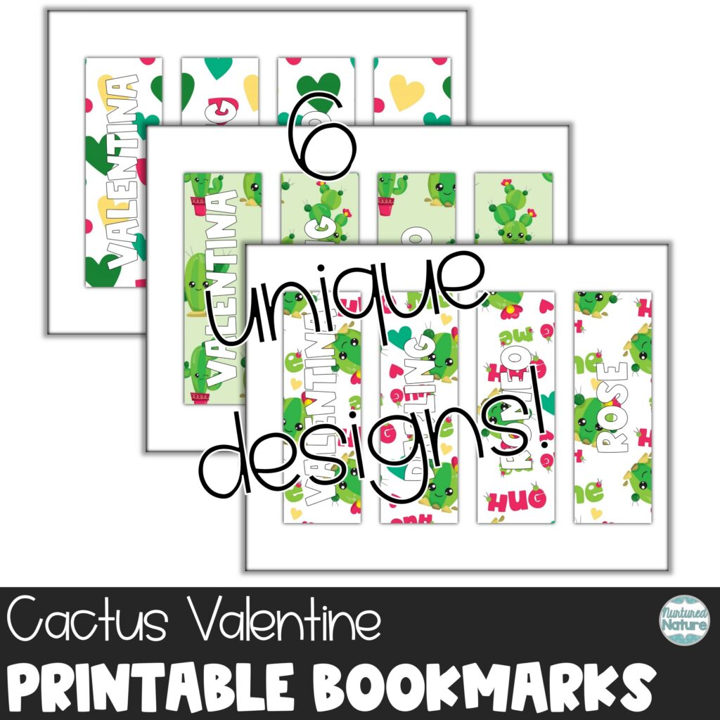 Cactus Valentine’s Day Bookmarks - Printable Cards for Students | Made ...