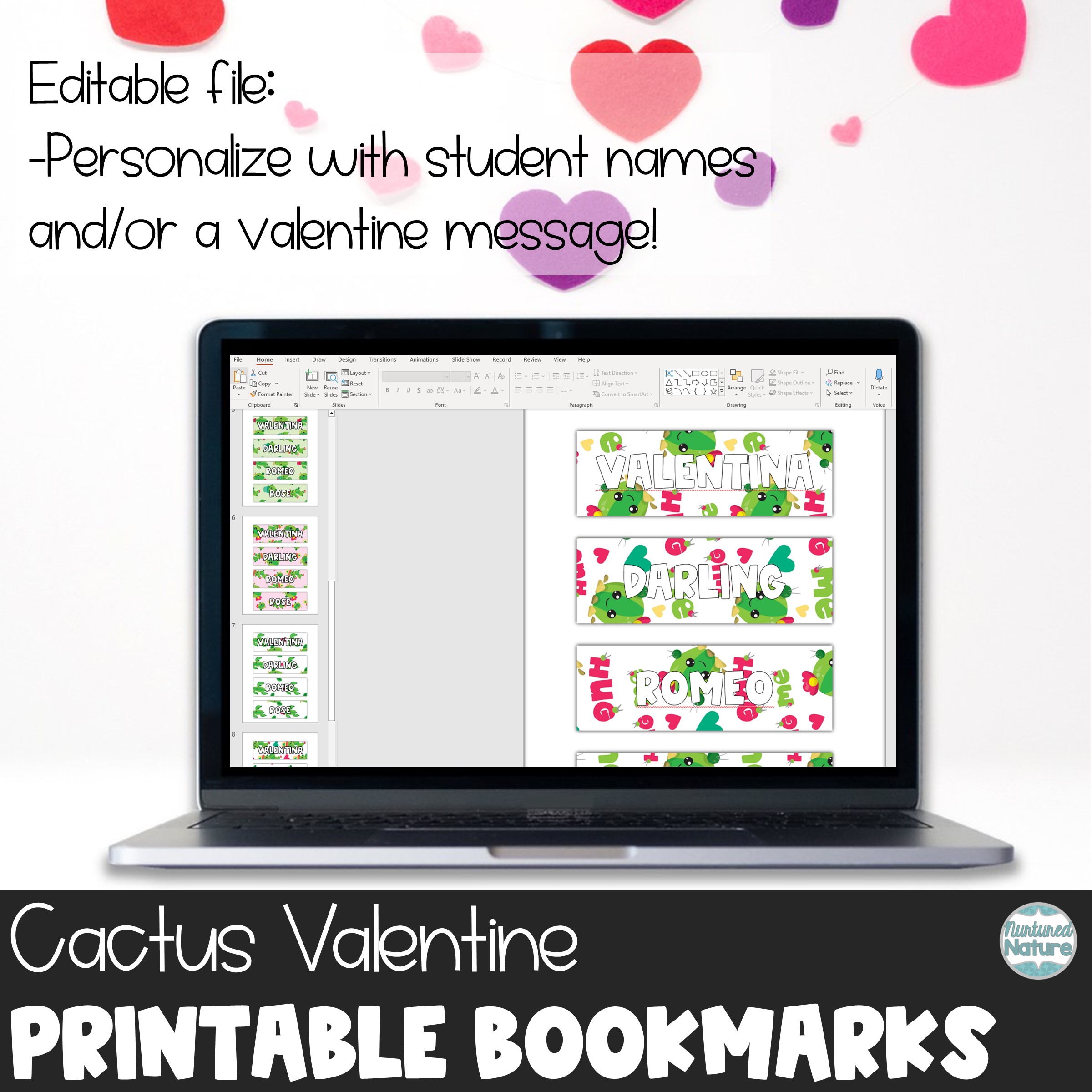 Cactus Valentine’s Day Bookmarks - Printable Cards for Students | Made ...