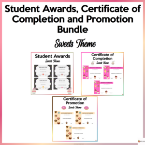 End of Year Awards, Certificate of Completion and Certificate of ...