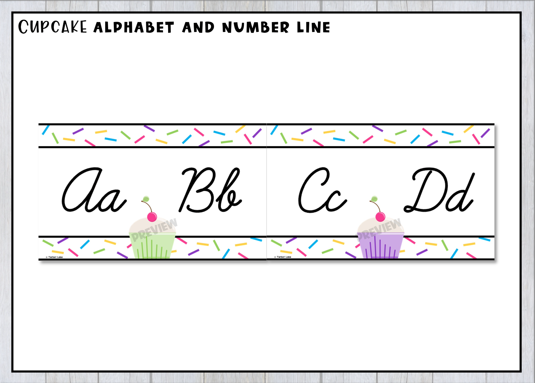 Cupcake Themed Alphabet Cards | Made By Teachers