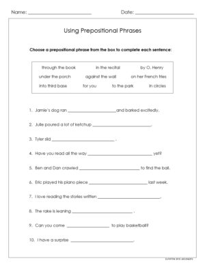 Practice with Prepositions / Prepositional Phrases - 3 worksheets ...