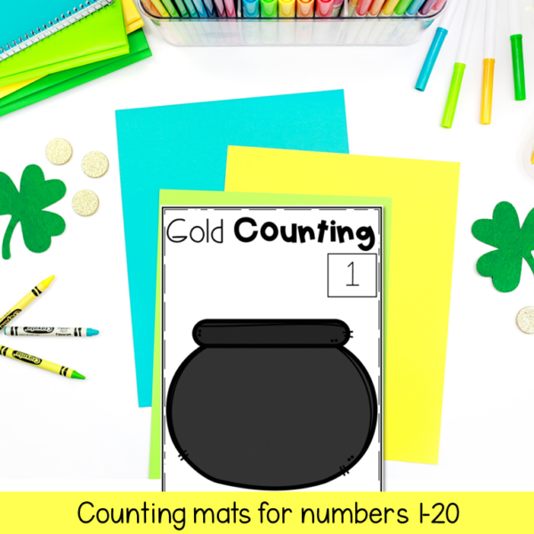 St. Patrick's Day Counting Mats Math Center for Preschool, Pre-K ...
