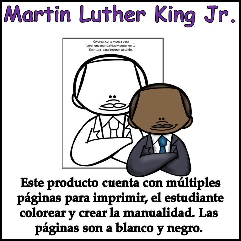 Martin Luther King Jr. Manualidad y Escritura | Made By Teachers