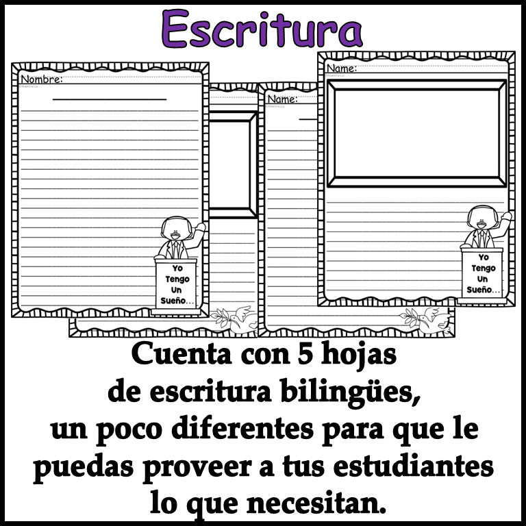 Martin Luther King Jr. Manualidad y Escritura | Made By Teachers