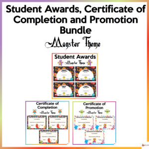 End of Year Awards, Certificate of Completion, and Certificate of ...