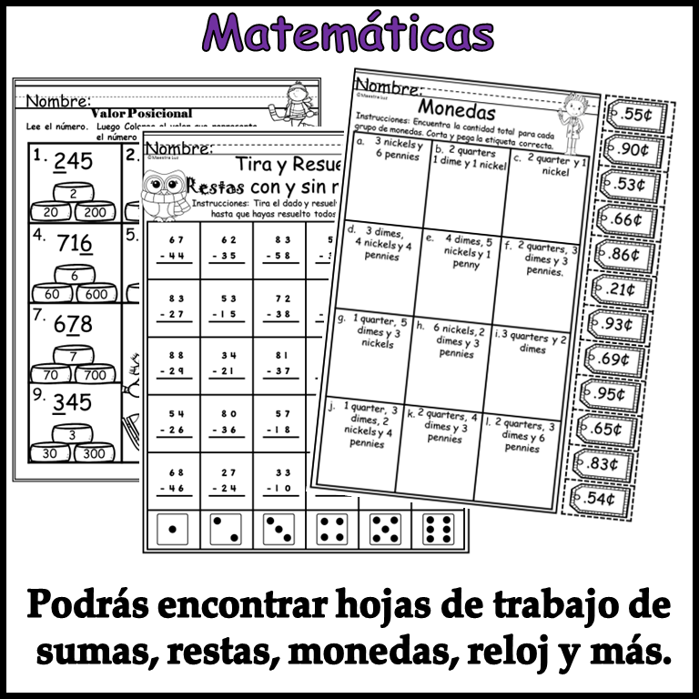 Enero Repaso de Escritura y Matemáticas | Made By Teachers