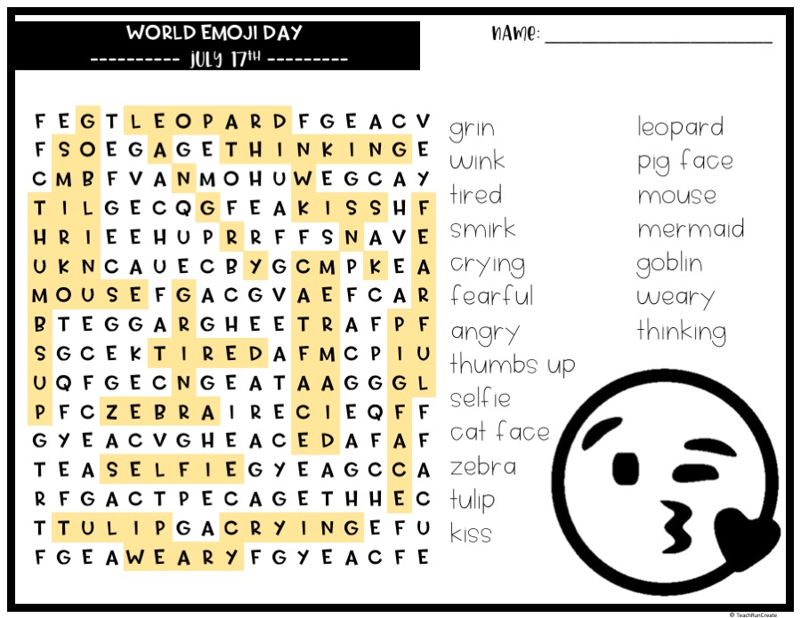 July Word Search Puzzles | Made By Teachers
