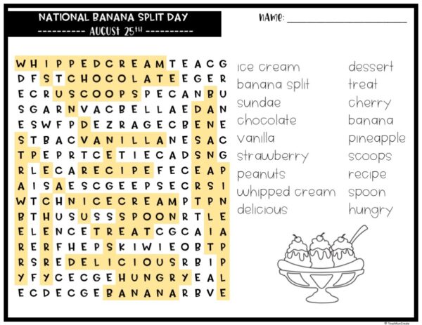 August Word Search Puzzles | Made By Teachers