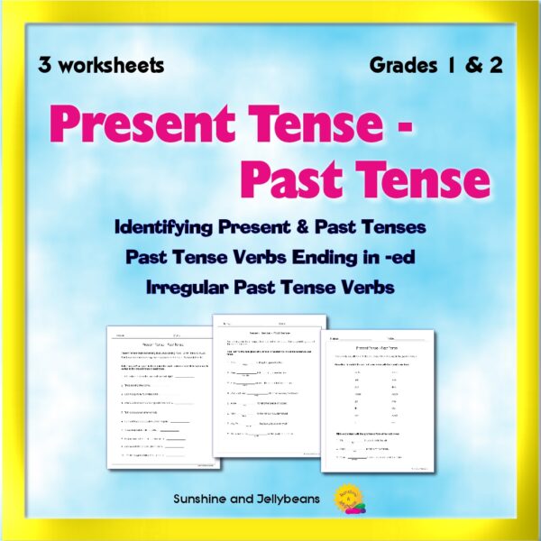 Present Tense - Past Tense - 3 Verbs worksheets - Grades 1-2 - great ...