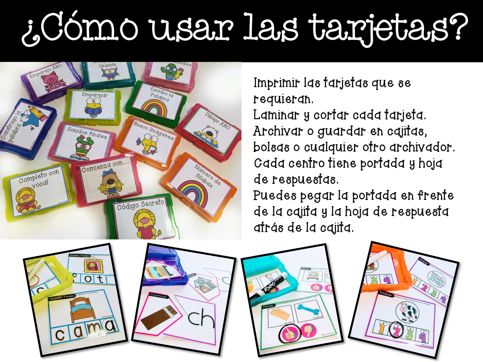 Centros de Lectoescritura | Tarjetas | Guided Reading Task Cards in ...