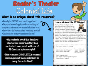 Reader's Theater: The 13 Colonies (+activities) | Made By Teachers
