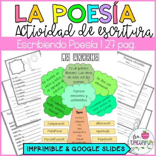 Poetry Writing Unit in Spanish | Escribiendo Poesía | Made By Teachers