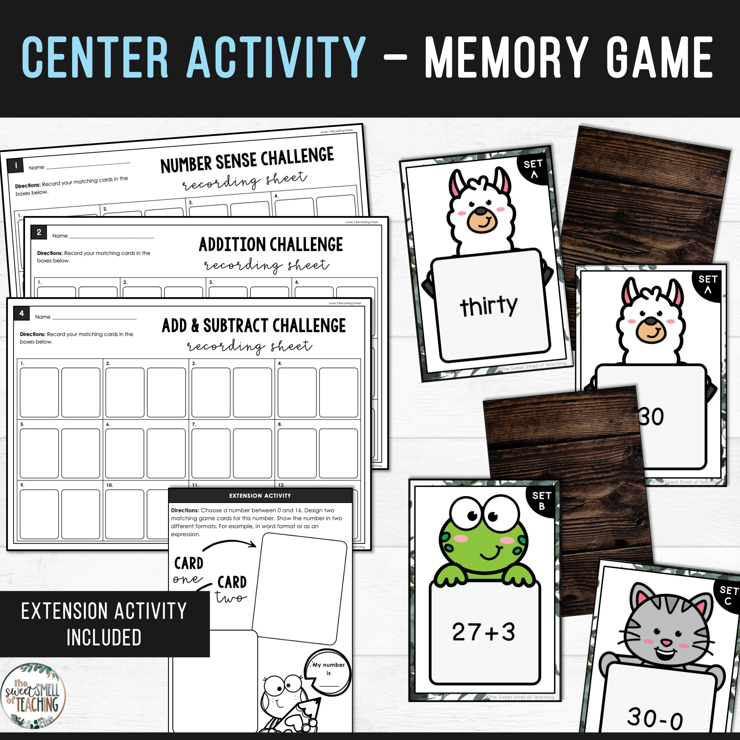 Add and Subtract Within 30 Math Center Match Game & Differentiated ...