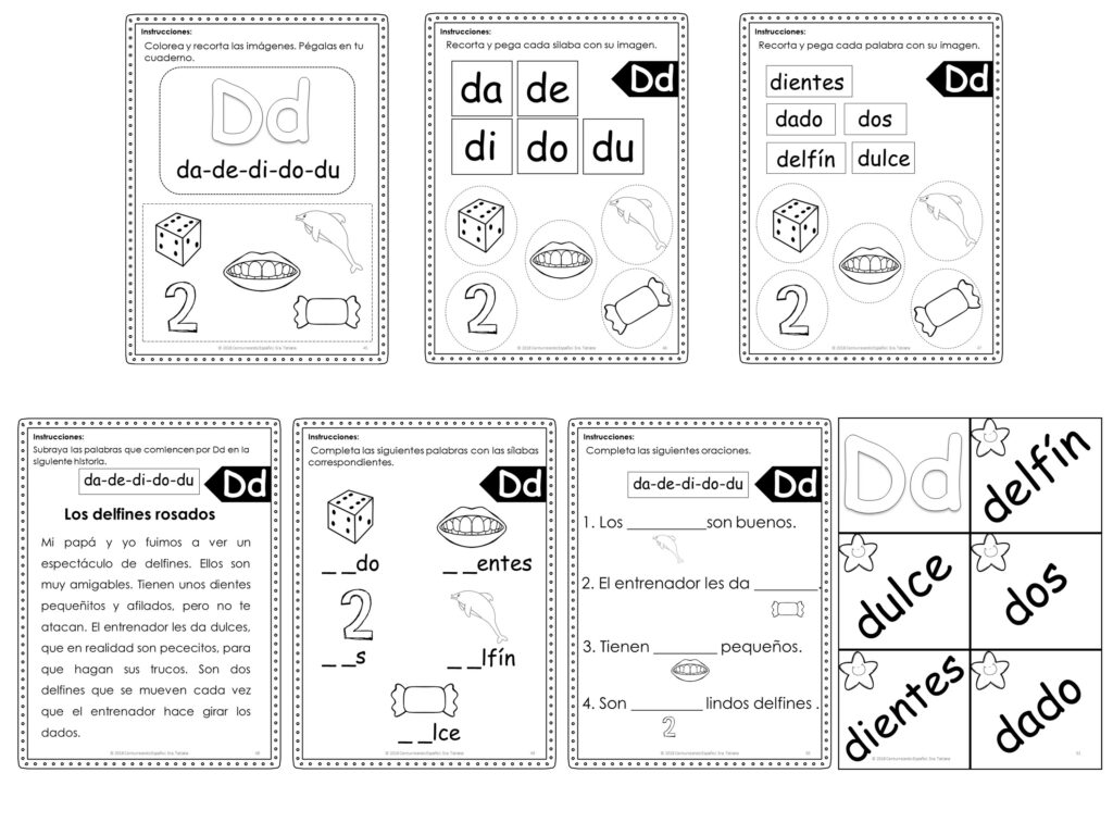 Spanish Direct Syllables Worksheets | Libro de LectoEscritura | Sílabas ...