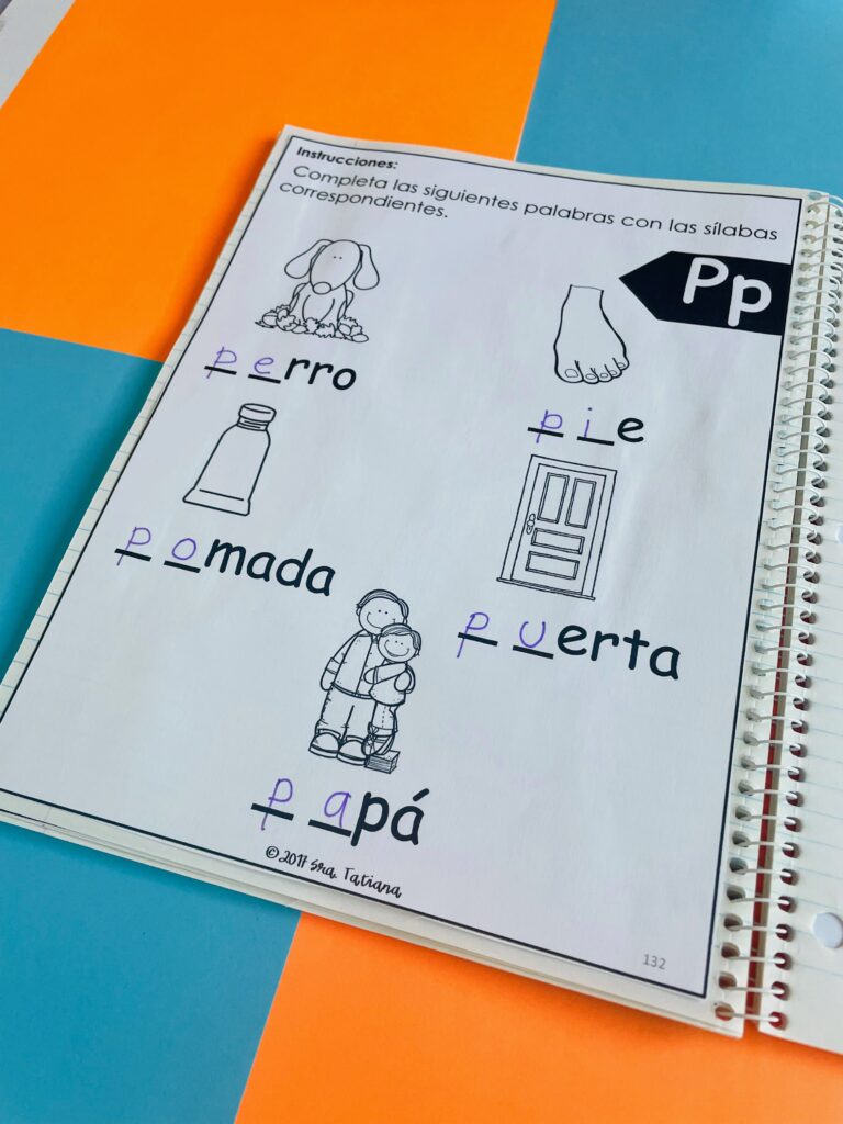 Spanish Direct Syllables Worksheets | Libro de LectoEscritura | Sílabas ...