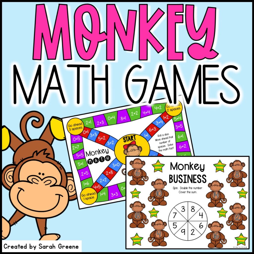 Monkeying Around Math Game Freebie | Made By Teachers