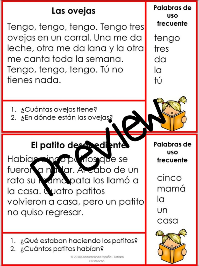 Spanish Guided Reading II | Lectura Guiada | Comprensión de Lectura ...