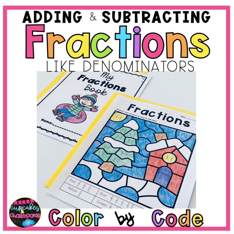 Adding and Subtracting Fractions with Like Denominators Fraction ...