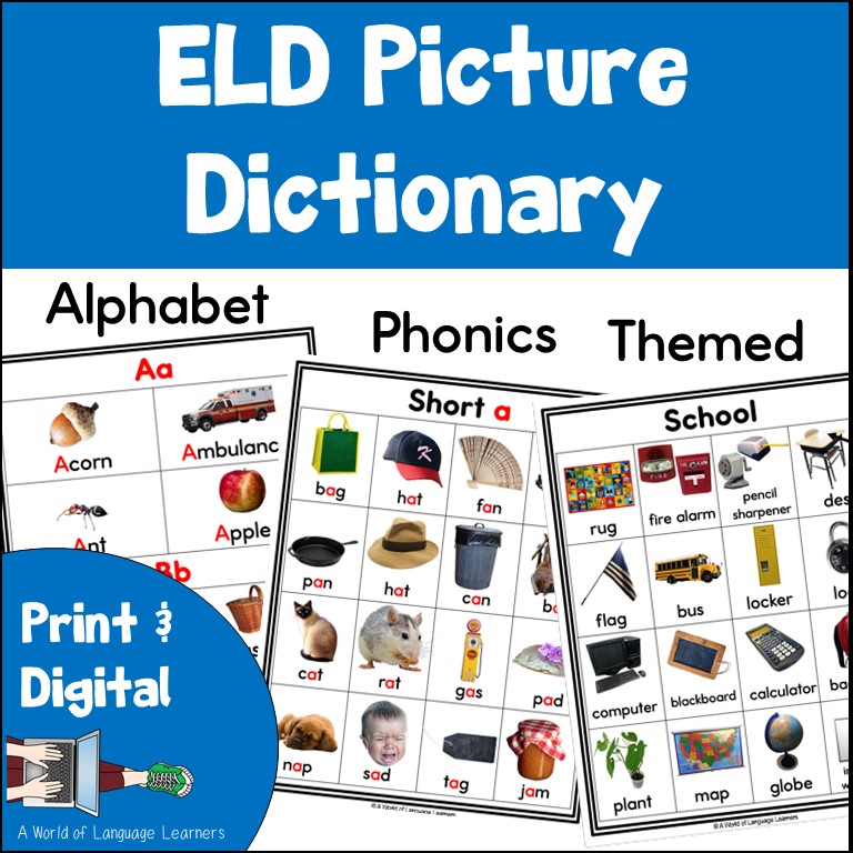 ELD Picture Dictionary | ESL Newcomer Vocabulary Print and Digital ...