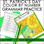 St. Patrick's Day Activities for Middle School ELA Color by Number ...