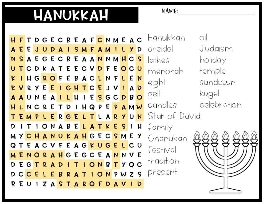 December Word Search Puzzles | Made By Teachers