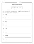 Suffixes: -ful, -less, -able, -ness / 4 worksheets - Grade 3 - Great ...